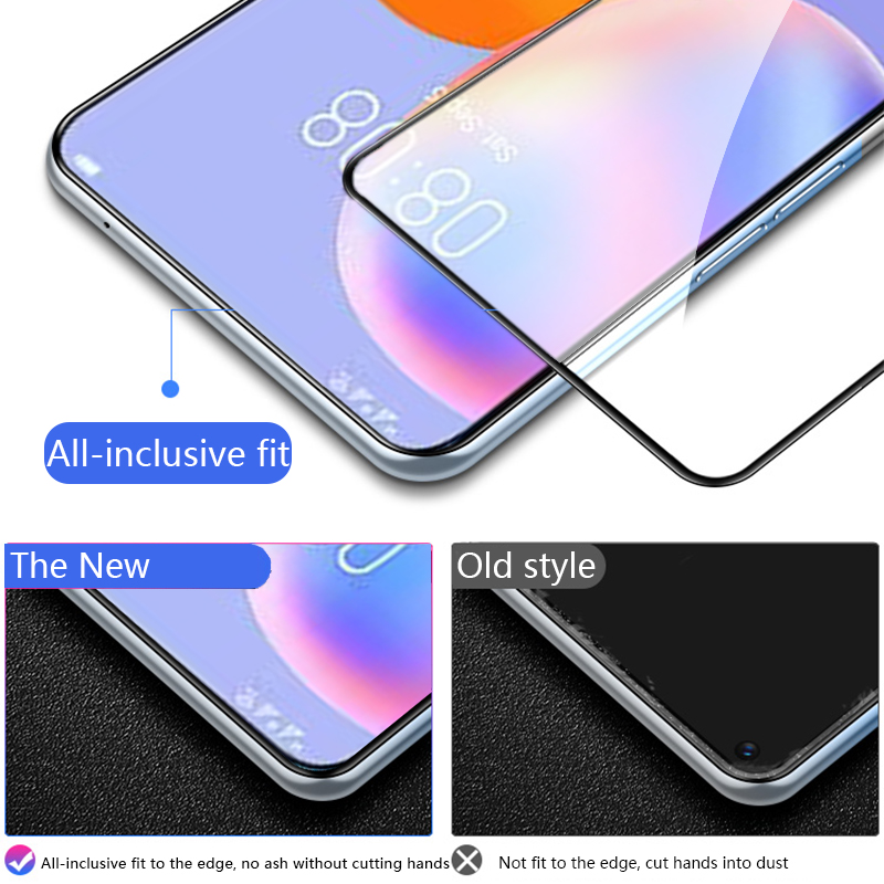 (1PCS)Biruiqu For Huawei Y9A 9H 2.5D Full Cover Tempered Glass Screen ...