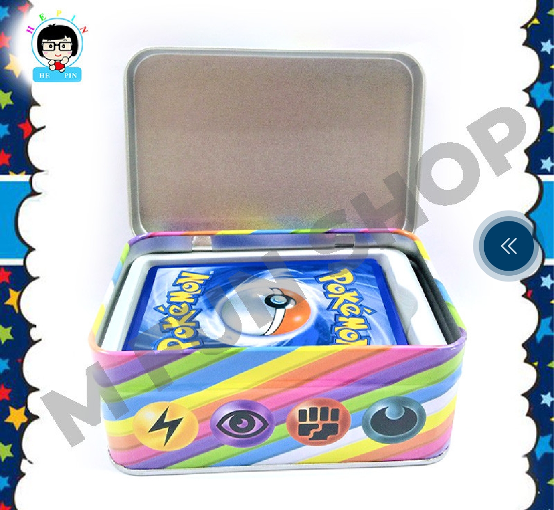42-Piece Pokemon Trading Cards Set Includes Metal Box & Exclusive Shiny ...