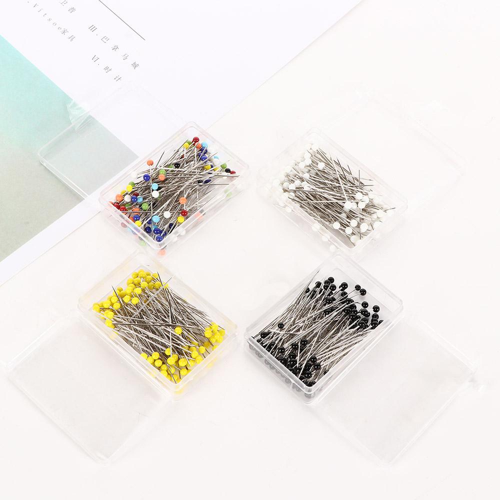 38mm Fashion Bead Stitch Glass Head Fixed Safety Pin Sewing Needles ...