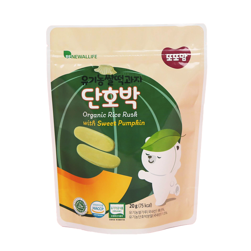 Ddoddomam Baby Rice Sticks 20g - Organic Rice Rusk/ Sweet Pumpkin Rusk ...