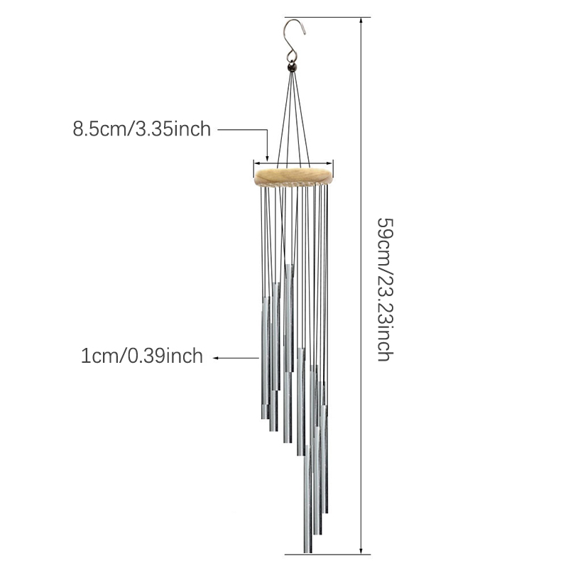 3 Type Outdoor Metal Wind Chimes 12 Tubes Pipe Wind Chimes Bells Decor ...