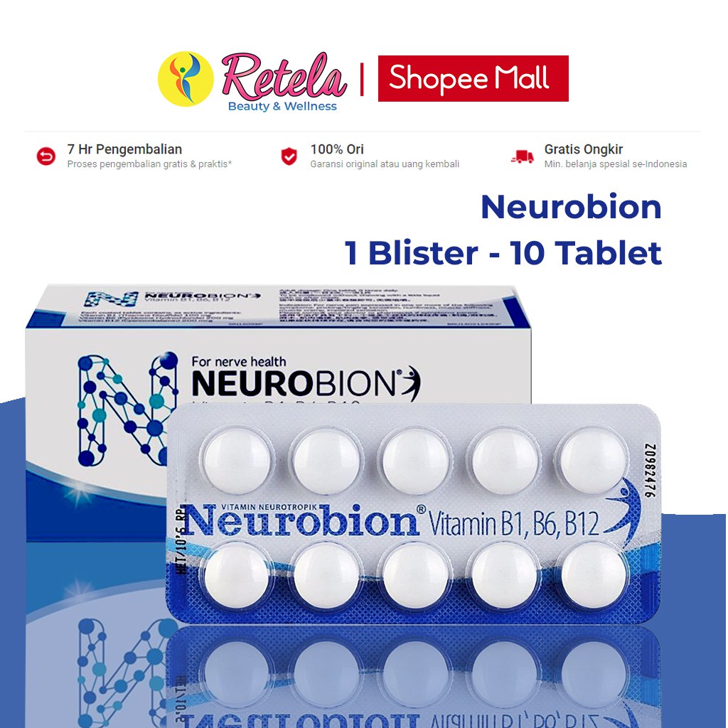 Per Strip Neurobion Forte Merah Dan Biru 1 Blister Isi 10 Tablet 7610
