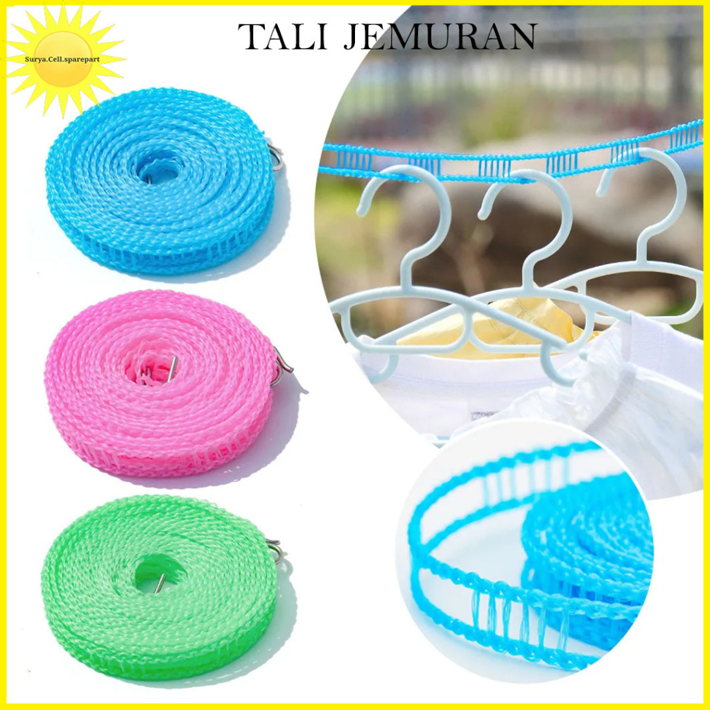 Tali Gantungan Jemuran 5 Meter Portable - Tali Tambang Gantungan ...