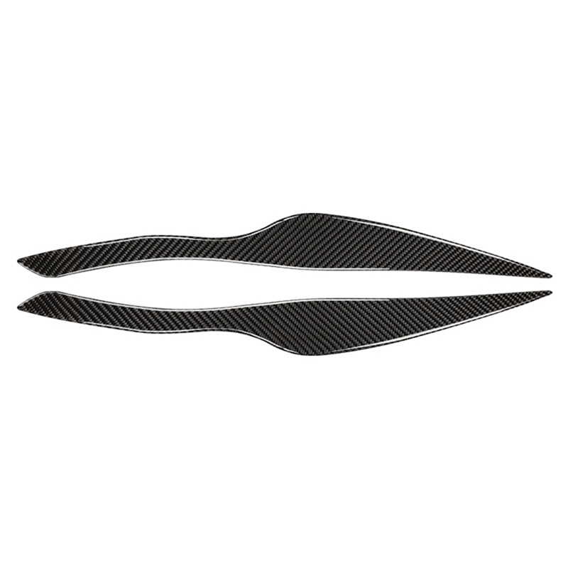 Car Real Carbon Fiber Headlight Eyebrow Sticker Cover Trim Decal for ...