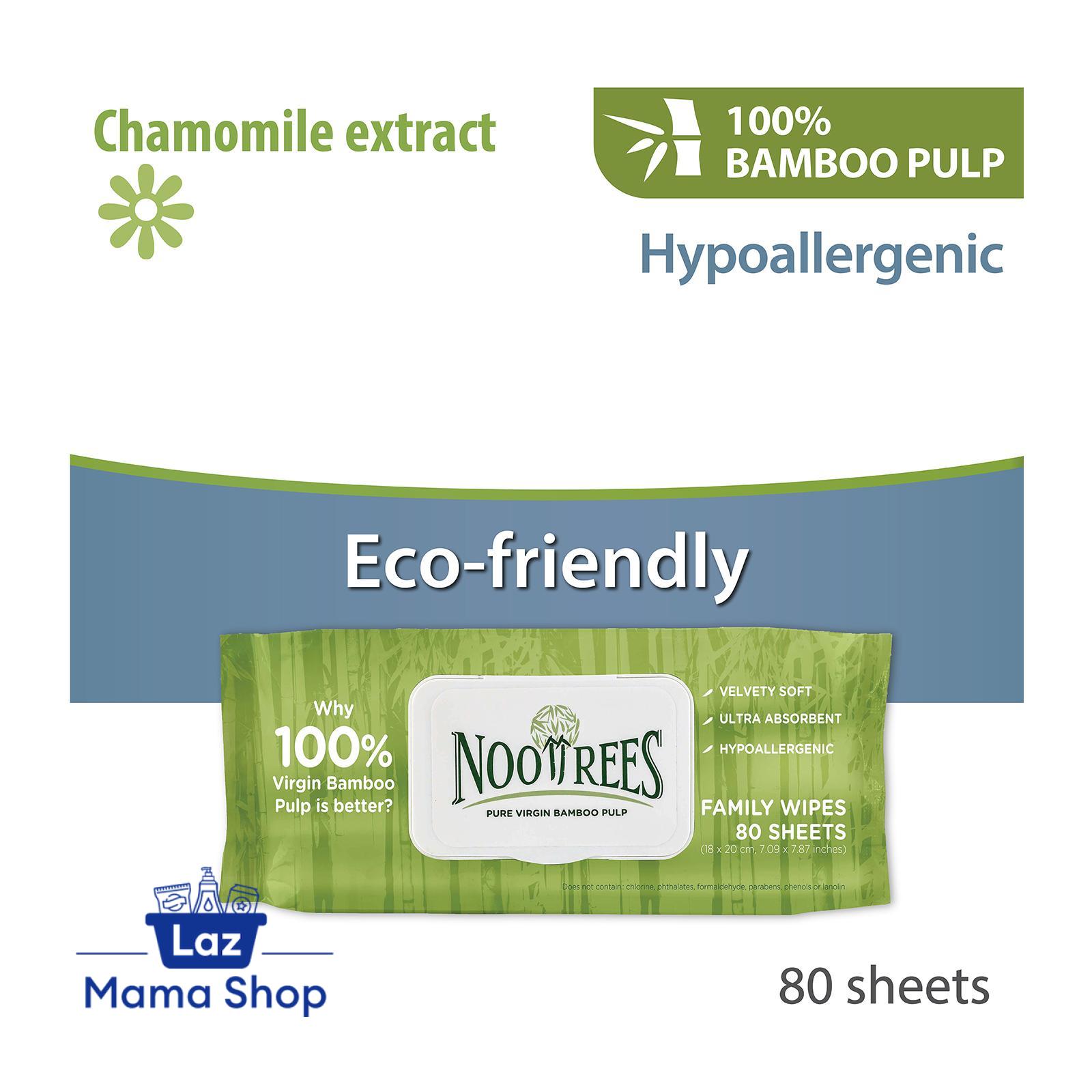 Nootrees Bamboo family Wet Wipes 80's (Laz Mama Shop) | Lazada Singapore