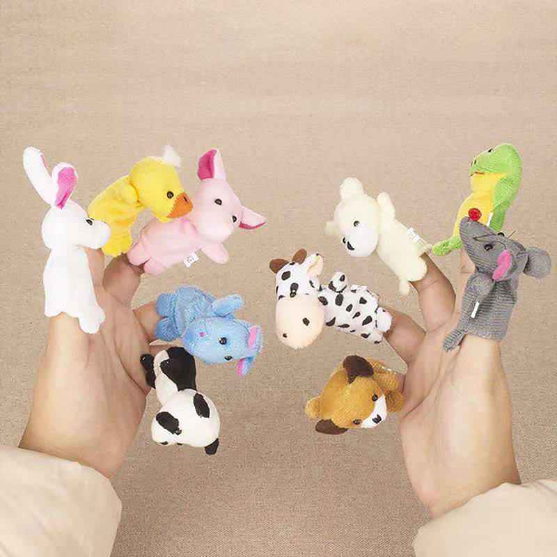 Cartoon Hand Doll Finger Puppet Baby Child Comfort Doll Plush Toy ...