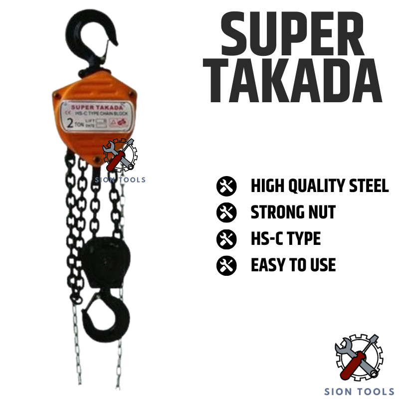 SUPER TAKADA CHAIN BLOCK 2 TON 10 METER / KATROL / TAKEL | Lazada Indonesia
