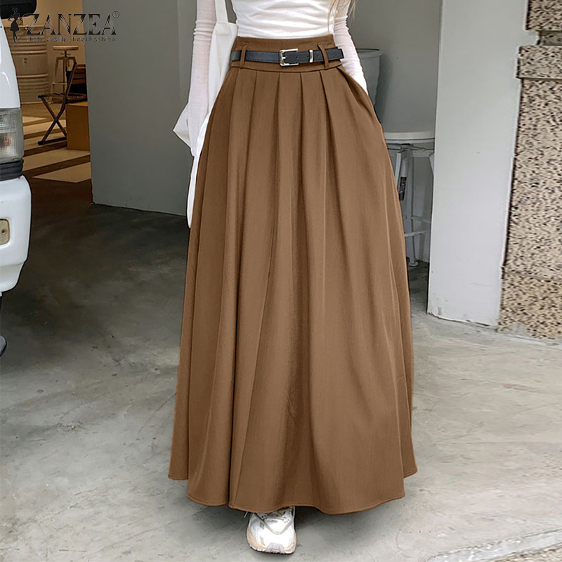 ZANZEA Korean Style Women's Skirt New Fashion High Waist A-Line ...