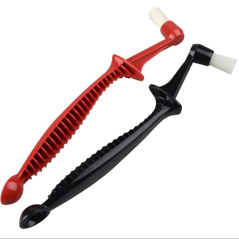 Double Head Anti-Scald Handle Coffee Machine Cleaning Brush Spoon ...