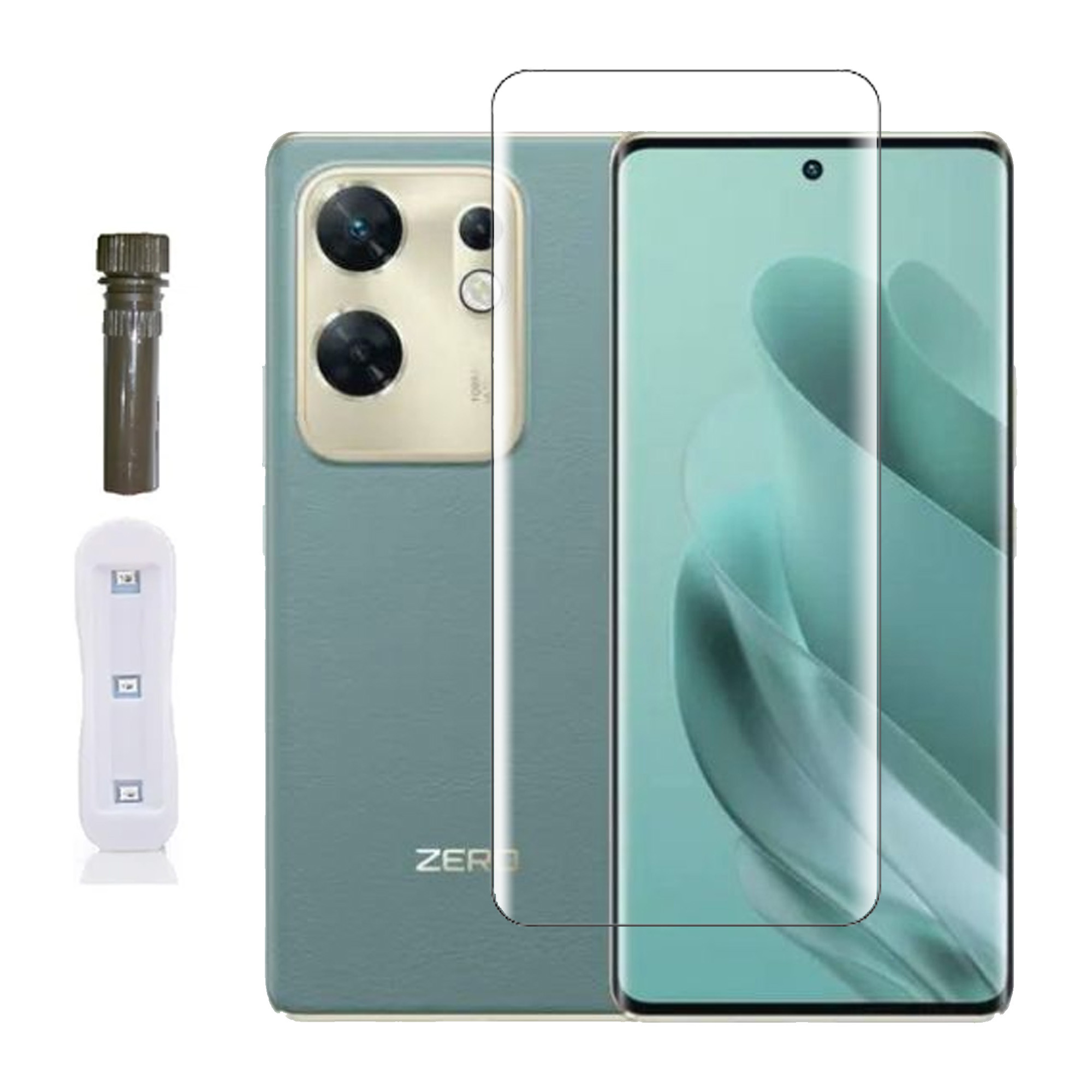 Infinix Zero 30 UV Clear Tempered Glass Full Coverage Screen Protector ...