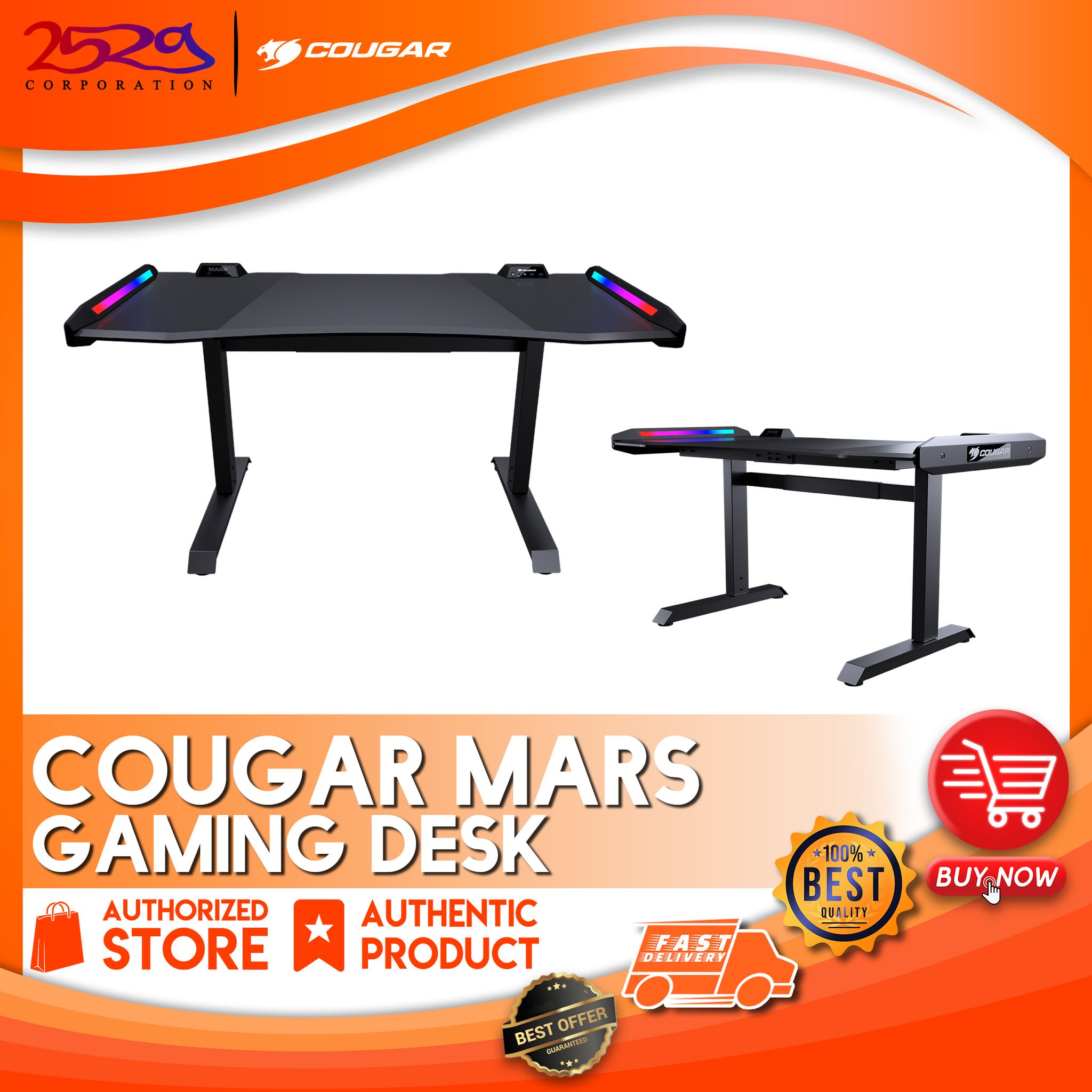 COUGAR | MARS Gaming Futuristic High End RGB Desk Gaming Table Gaming ...