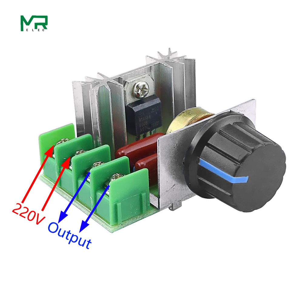 【VogueVenture】AC 220V 2000W SCR Voltage Regulator Dimming Dimmers Motor ...