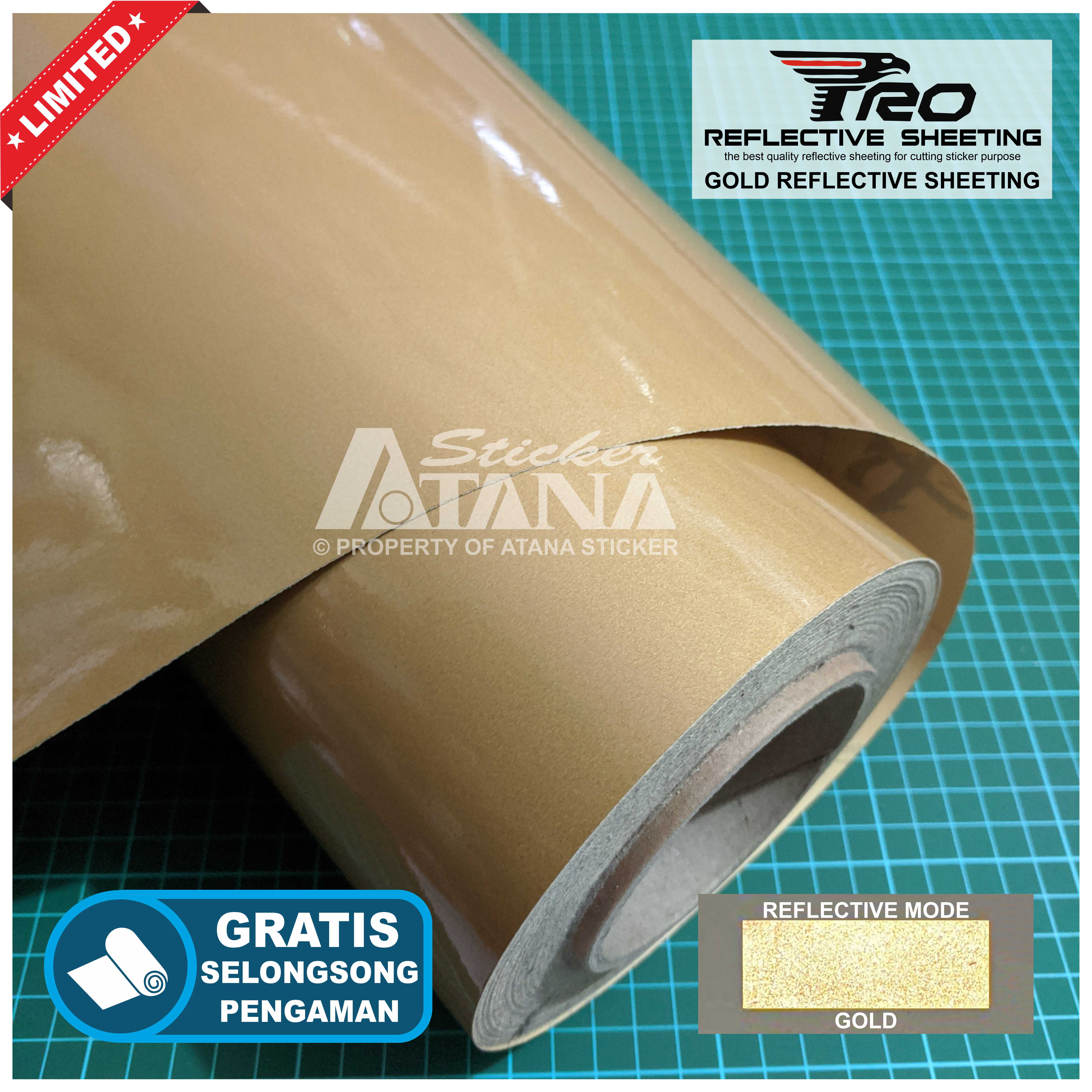 Bahan Stiker Cutting Gold Silver Pro Reflective Sheeting Skotlet Nyala ...
