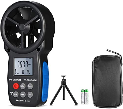 Anemometer Handheld,INFURIDER Wind Speed Meter Barometer,Wind Gauge ...