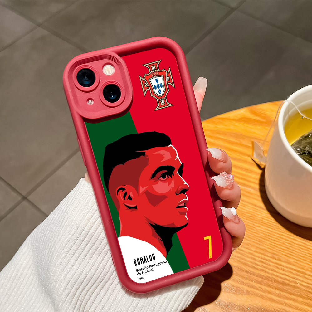 ZCSIBORUI for Samsung A73 5G Back Cover Football Athletes Cristiano ...