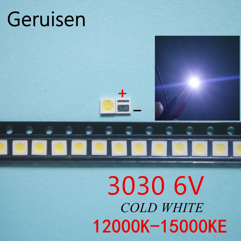 【GlobalTrendz】100PCS LED Backlight High Power LED 1.8W 3030 6V Cool ...