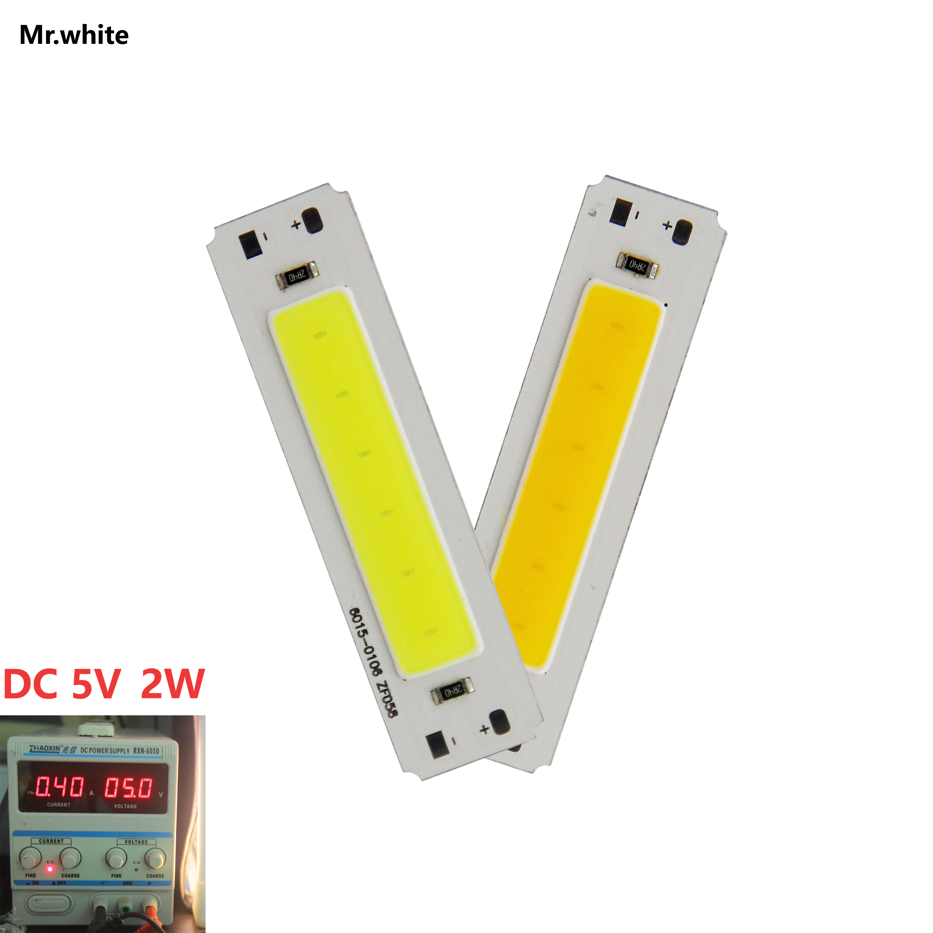 【TopazTrove】2020 led 60mm 15mm LED COB Strip 2W 5V DC with USB Warm ...