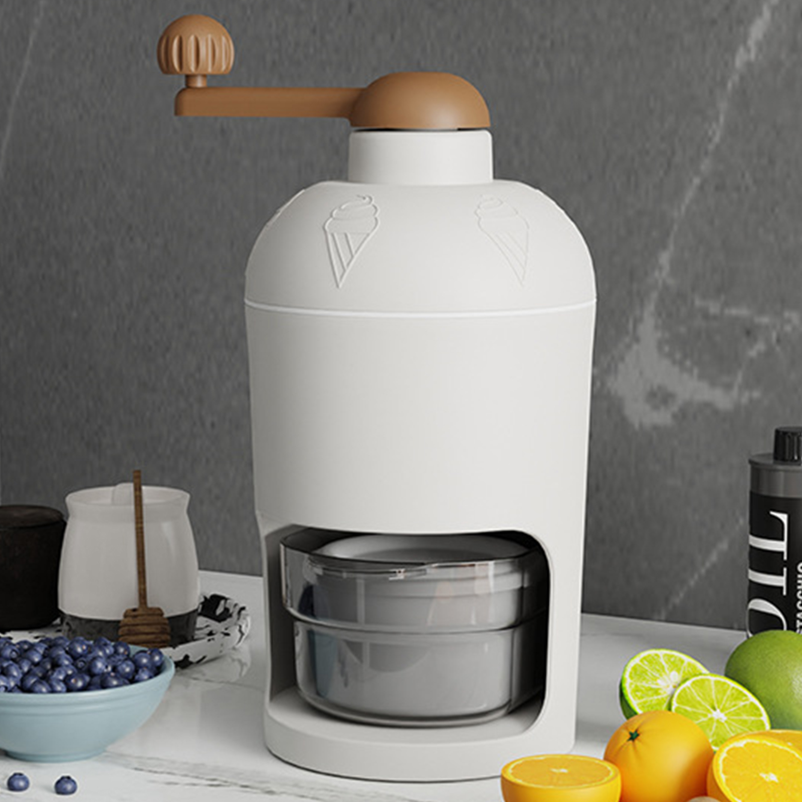 🔝 Original 【24 hours delivery】Mini Manual Ice Crusher Shaved Ice ...