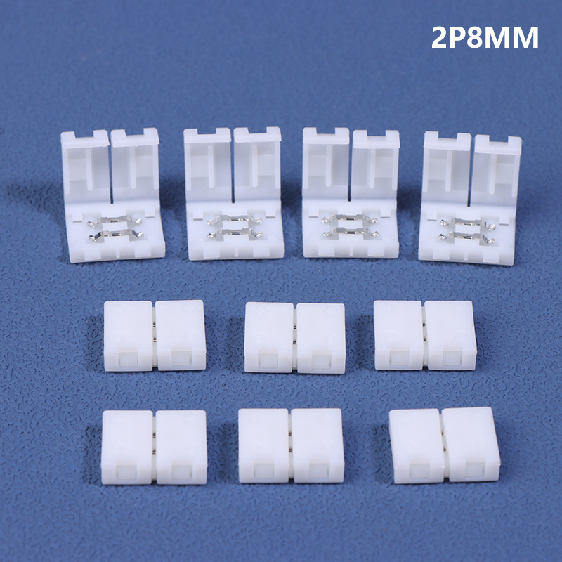 10Pcs LED Strip Connector 8MM 10MM 2Pin 3Pin 4Pin 3528 5050 RGB Single ...