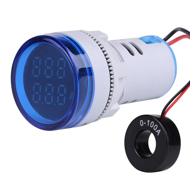 【Discount offer】Dual LED Display Voltage Current Meter 22mm Hole Size ...