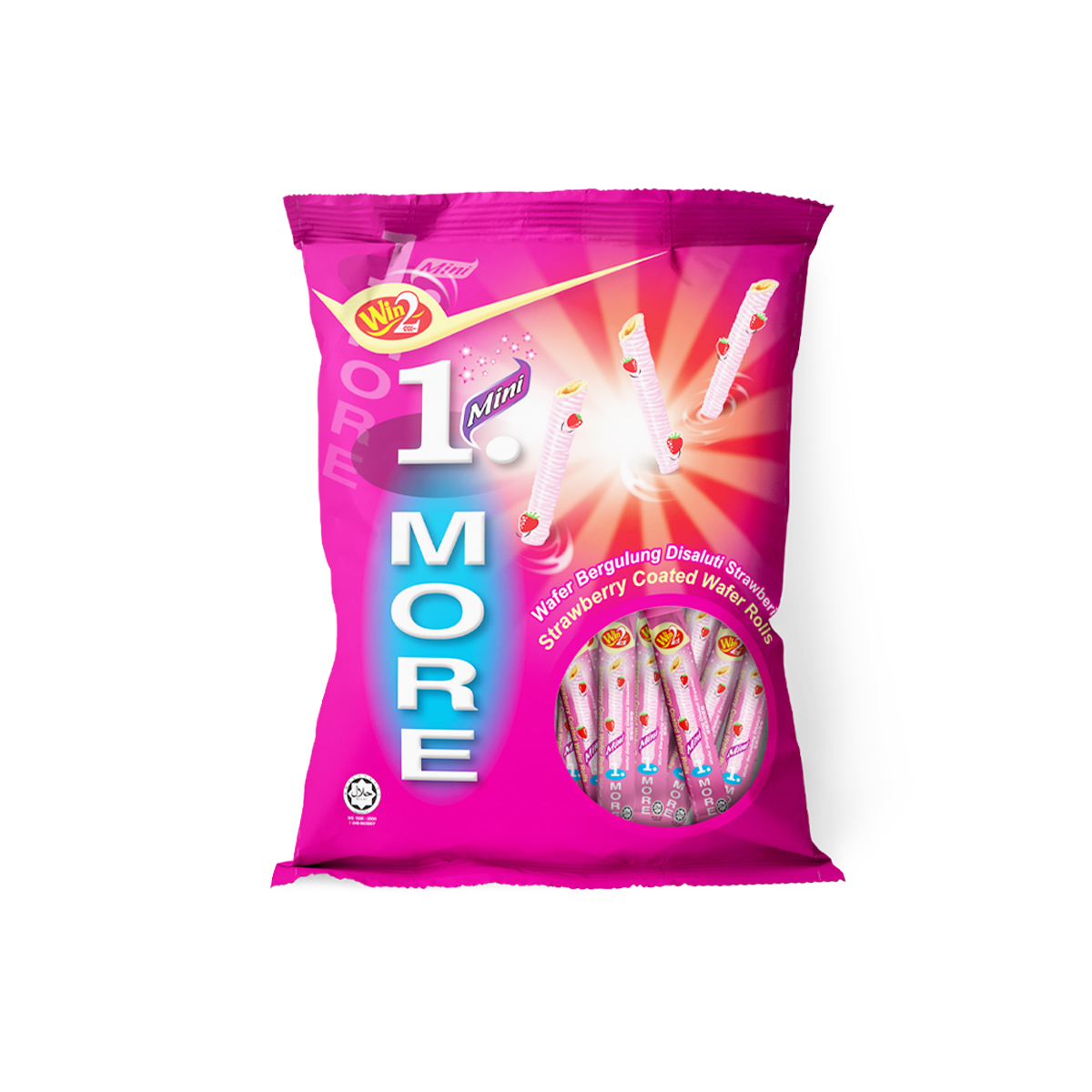 Win2 - MINI 1 MORE - CHOCOLATE/ STRAWBERRY COATED WAFER ROLLS 300G ...
