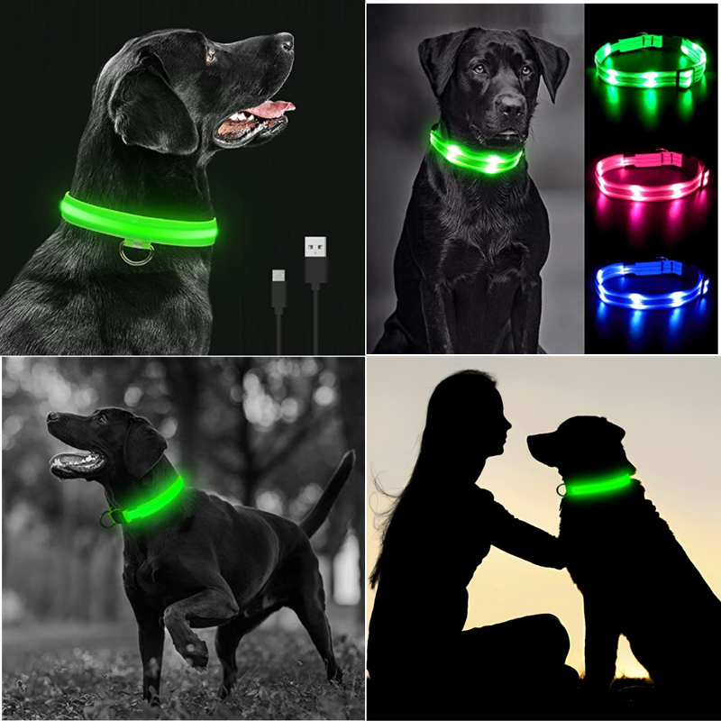 【LKFJ4OPFIR】Usb Charging Led Dog Luminous Collars Rechargeable Usb ...