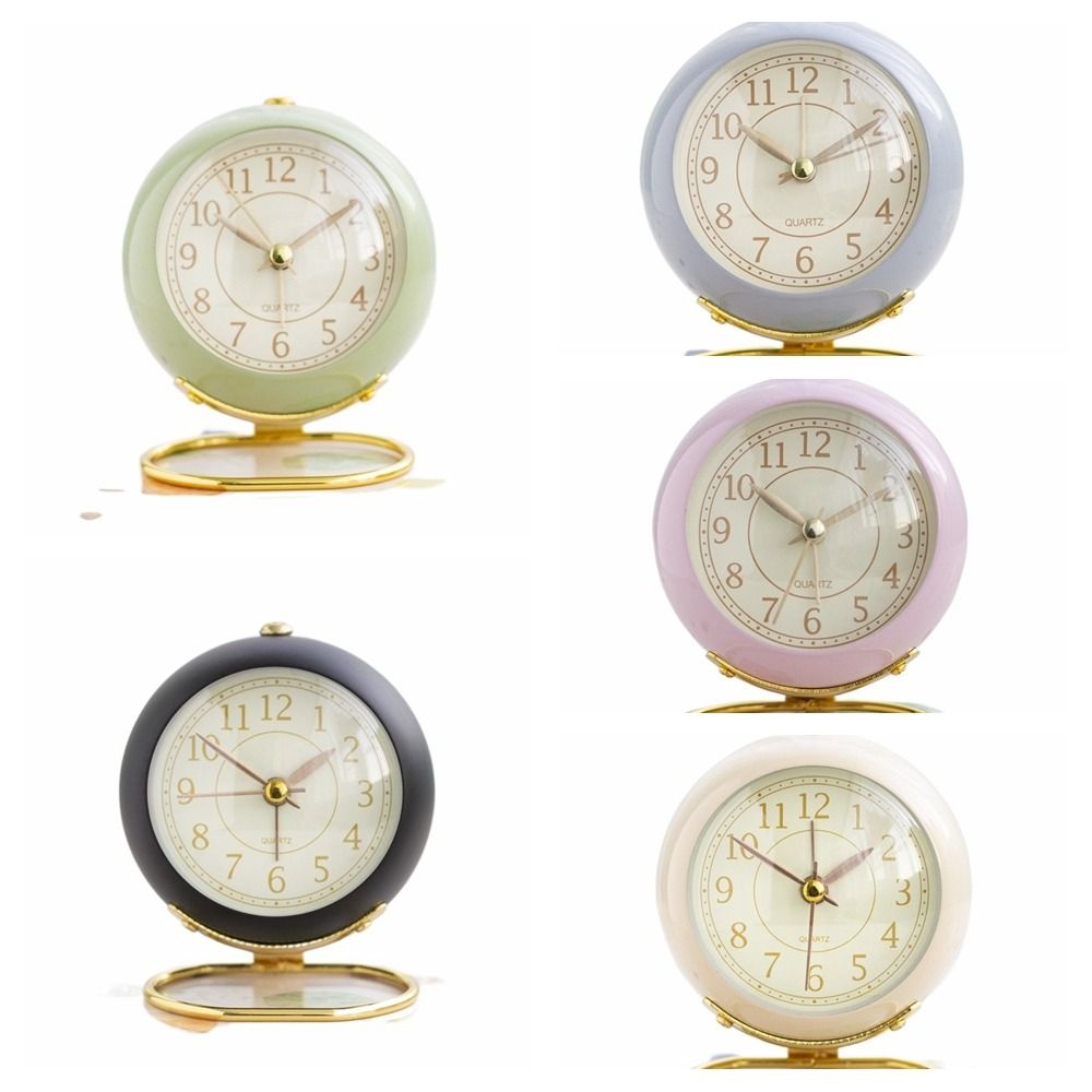Portable Luminous Alarm Clock Metal Frame Colourful Student Alarm Clock ...