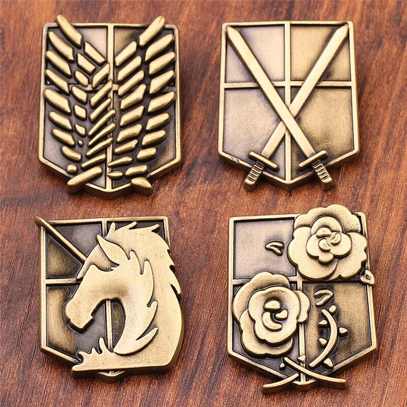 Anime Attack On Titan Brooch Pin Wings of Liberty Freedom Scout ...