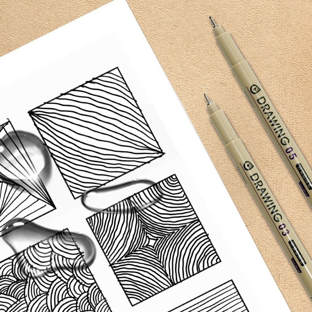 Stylographs 12 Tip Pigment Liner Pen Fine Line Different Tip Sketching ...