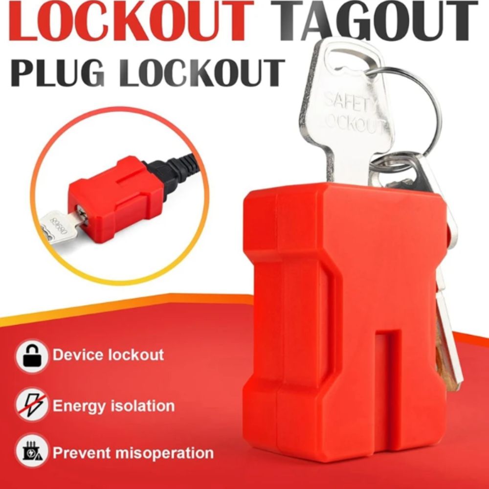 Industrial Safety Lock Electrical Plug Lock Tool Shut Down Device Plug ...
