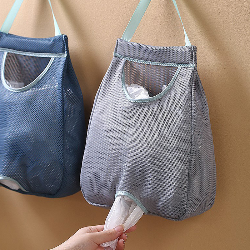 Kitchen Garbage Bag Storage Box For Plastic Bag Wall Hanging Bag With ...