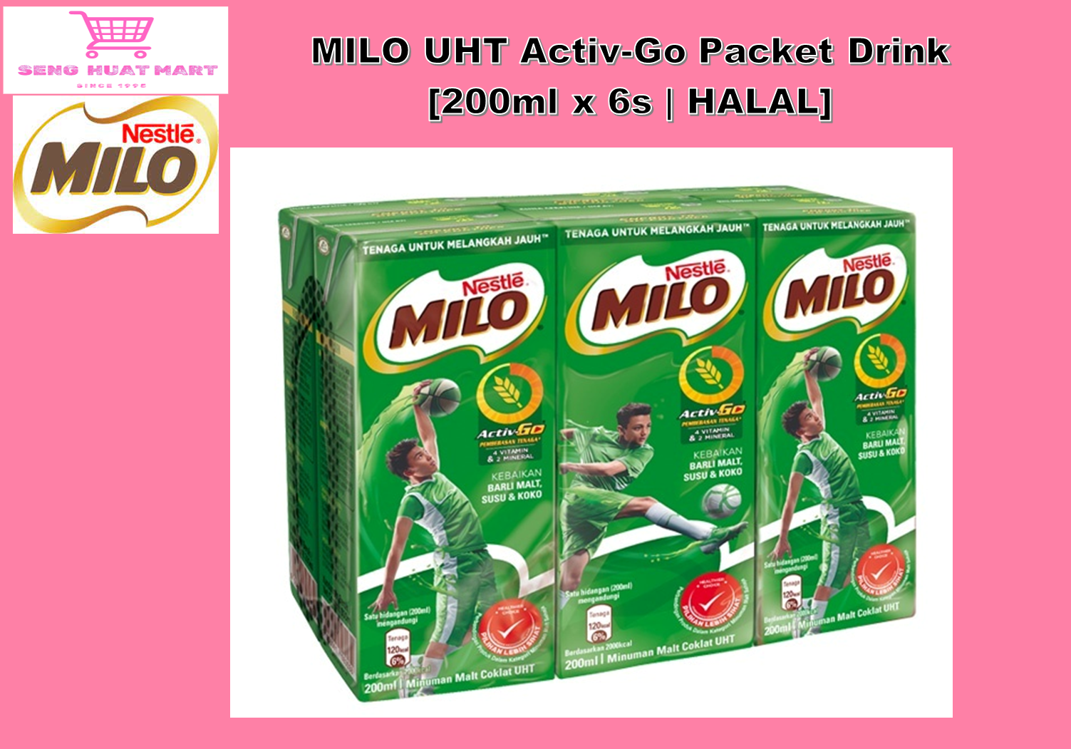 MILO UHT Activ-Go Packet Drink [200ml x 6s | HALAL] | Lazada