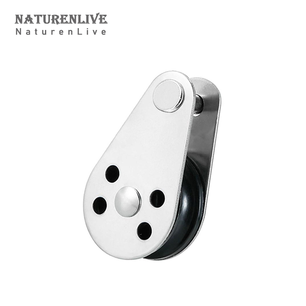 2/4pcs 316 Stainless Steel Single Pulley Blocks Removable Pulley Nylon ...