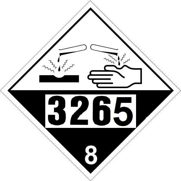 TEM HÀNG NGUY HIỂM DÁN CONTAINER CLASS 8 UN 3265 | Lazada.vn