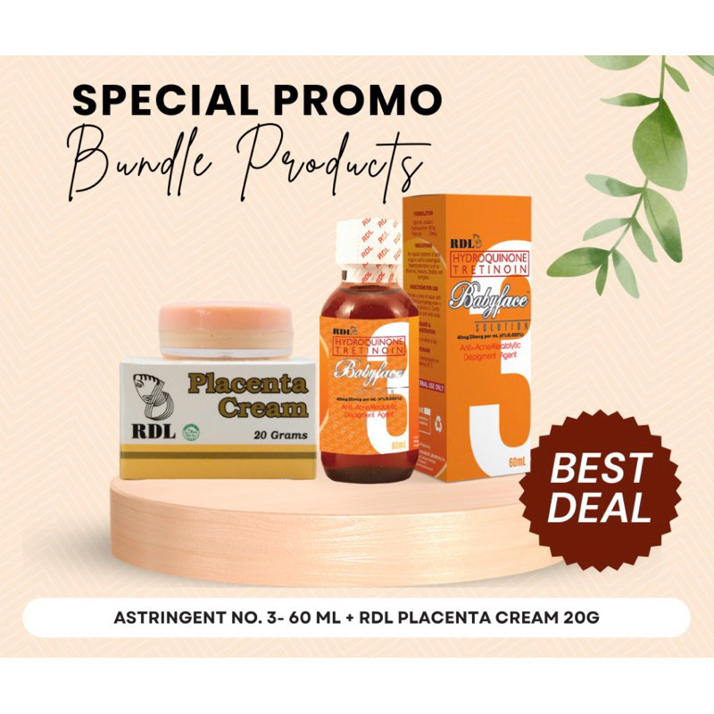 RDL Babyface Astringent Hydroquinone + Tretinoin #3 #2 #1 60ml ...