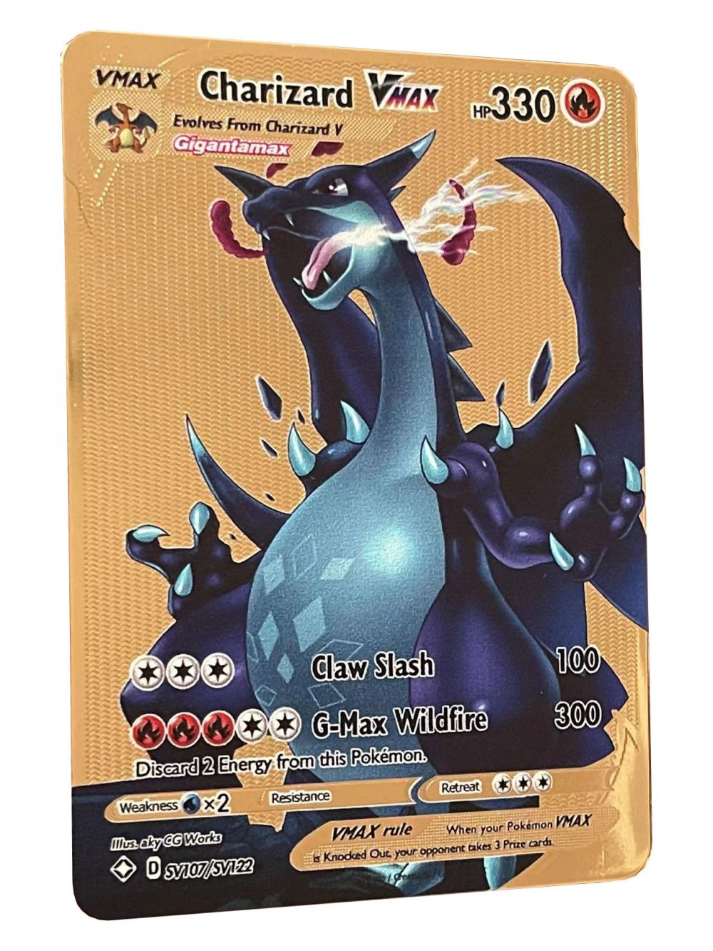 【Hot demand】【Hot demand】DIY Mega Charizard Vmax GX Golden Pokemon Cards ...