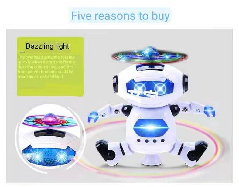 Wind dazzling dancer music dancing robot 360 degree rotating light boy ...