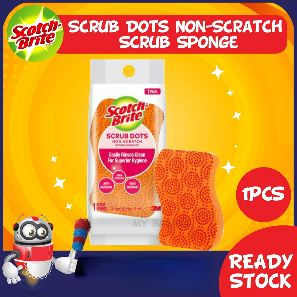 3M Scotch Brite Scrub Dots Non Scratch Scrub Sponge (1 Pc/Pack) Scotch ...