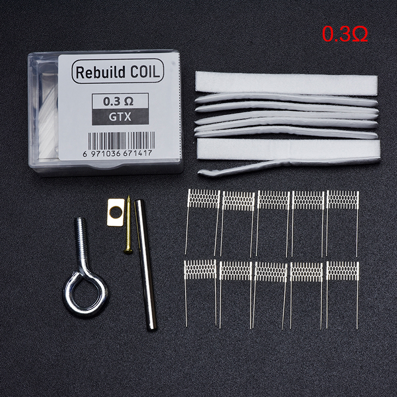DIY Tool Rebuild Kit Mesh Coil Resistance For GTX 0.2ohm-E/ 0.2/0.3/0.4 ...