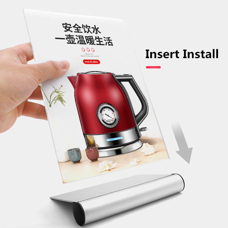 A6 10x15cm Countertop Acrylic Sign Holder Stand QR Payment Board Menu ...