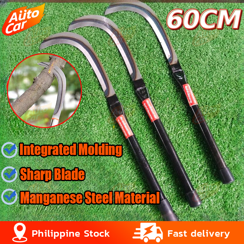 Manganese Steel Sickle 60cm Long Handle Multi-purpose Sickle Pure ...
