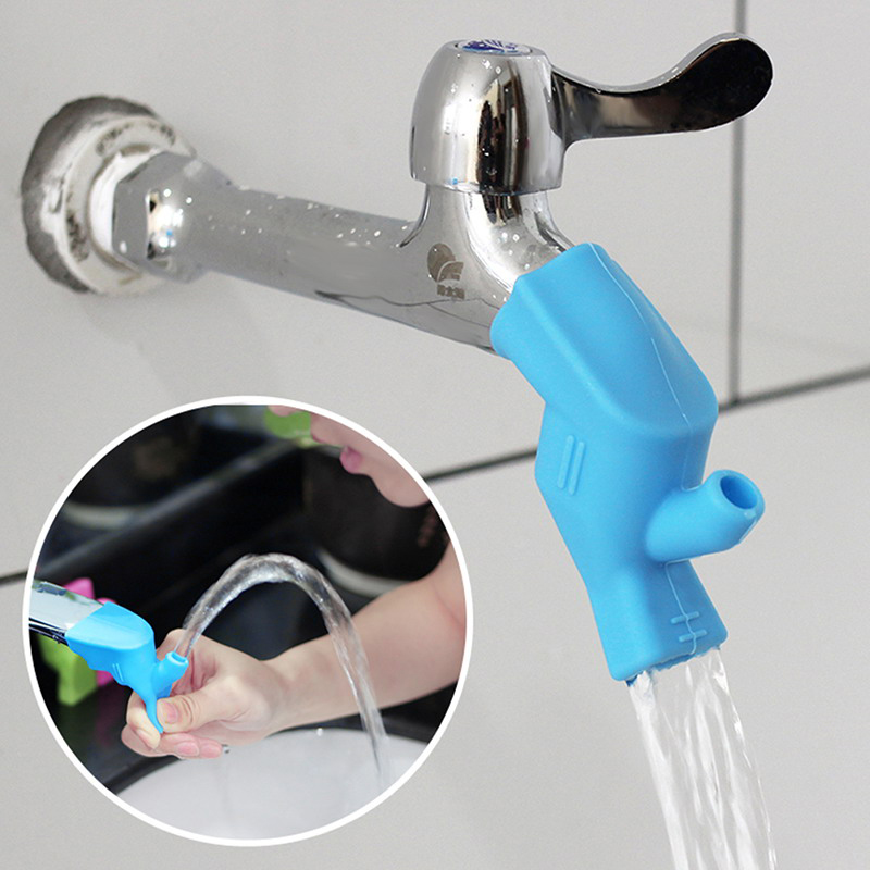 Bathroom Sink Nozzle Faucet Extender Rubber Elastic Water Tap Extension ...