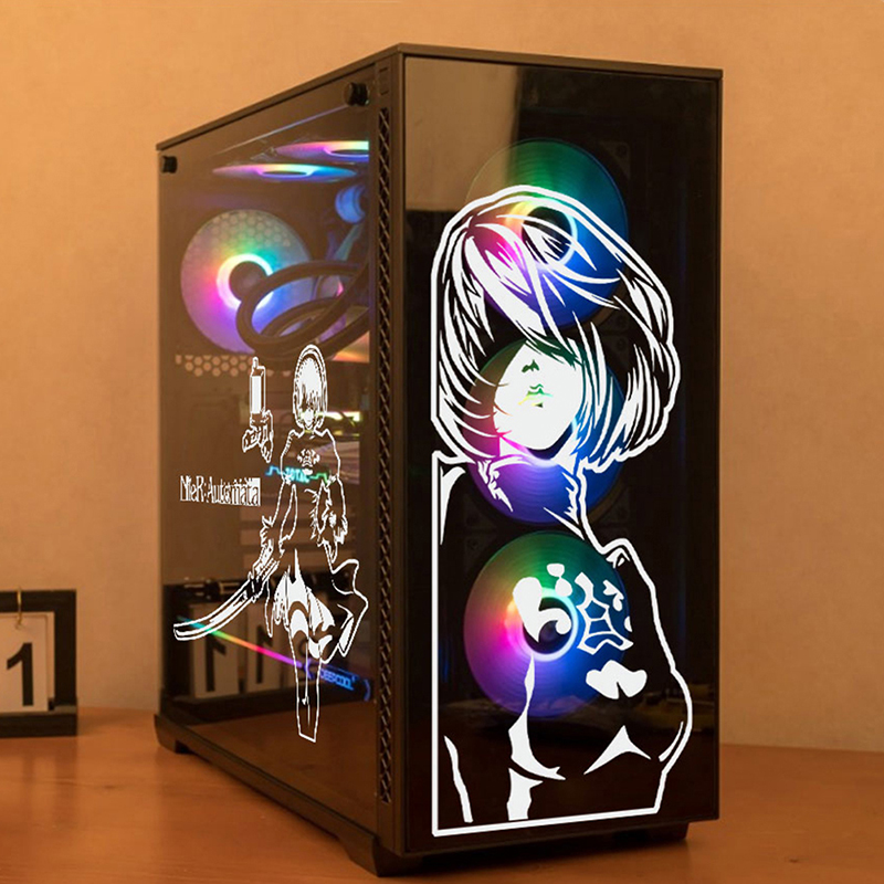 Anime Removable Waterproof Sticker ATX Gaming PC Case Stickers Mid ...