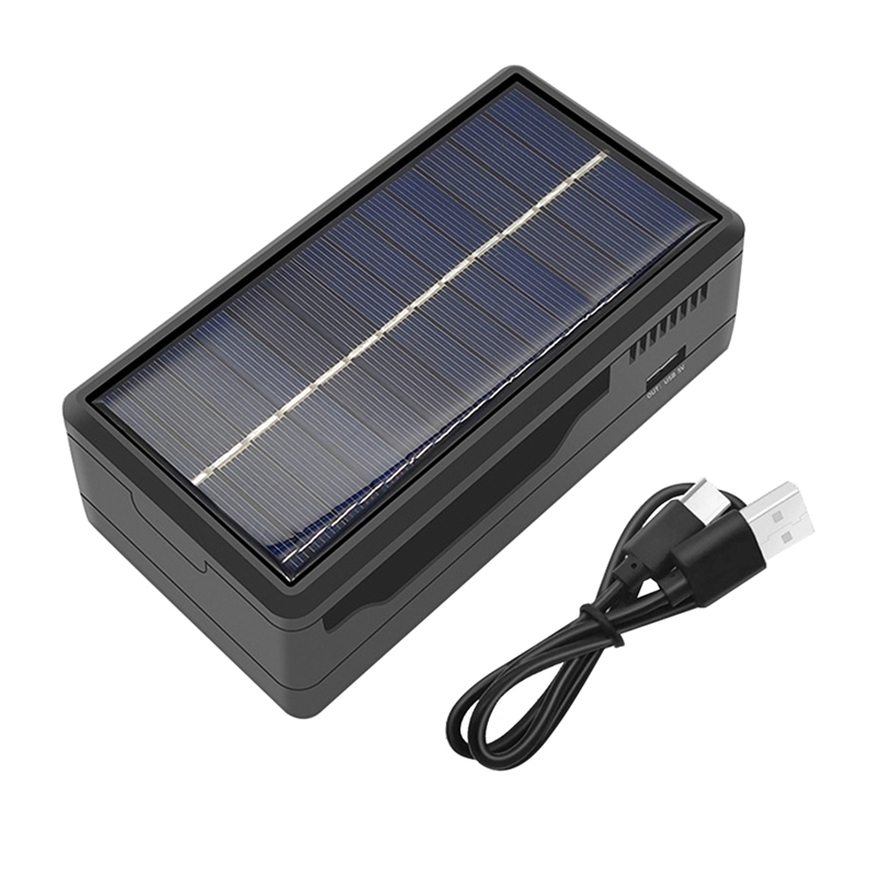 Solar Battery Charger 2 Slot Battery Charger Powerbank Case Lithium ...