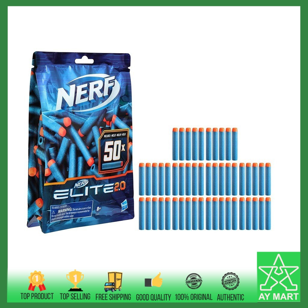 Nerf Elite 2.0 50/80 pcs Dart Bullet Refill Pack 2023 - Match All Nerf ...