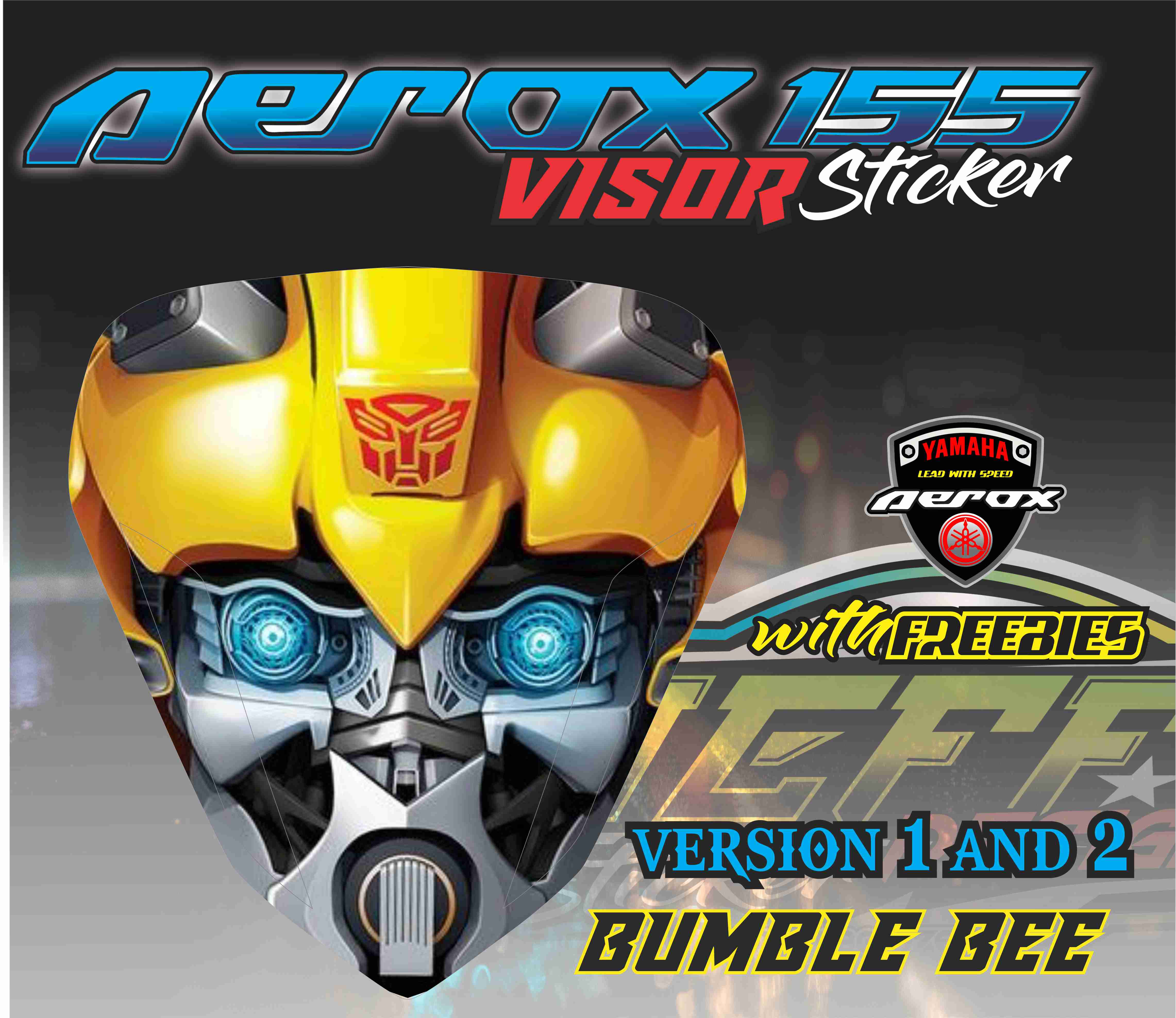YAMAHA AEROX VISOR STICKER version 1 and 2 | Lazada PH