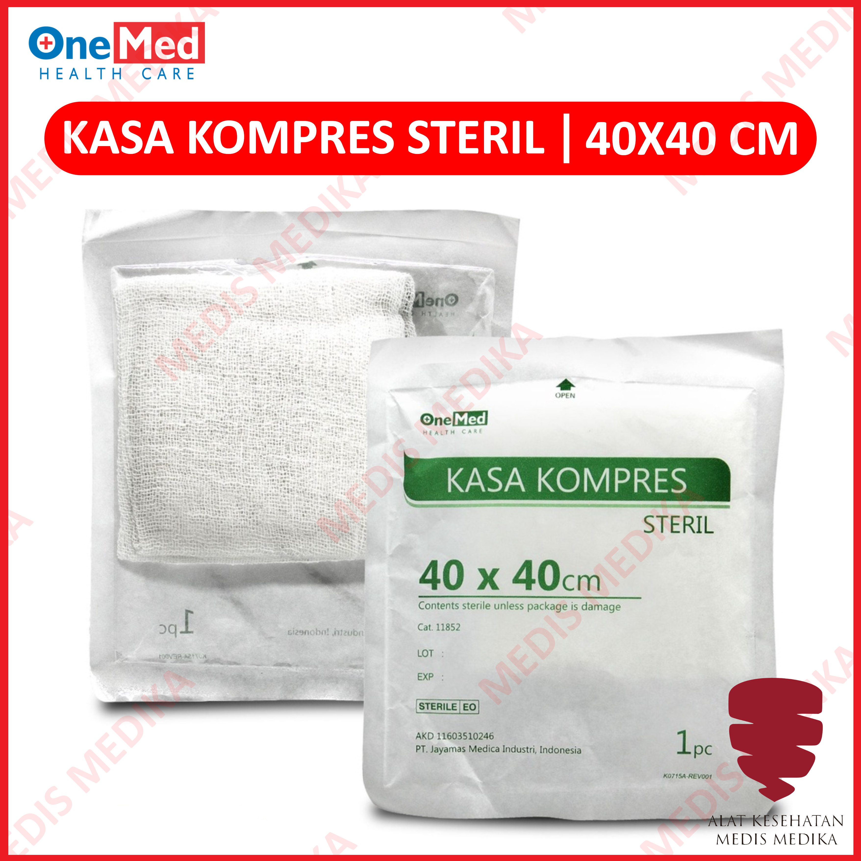 Onemed Kasa Kompres Steril 40cm x 40cm Kassa Peralatan P3K Medis ...