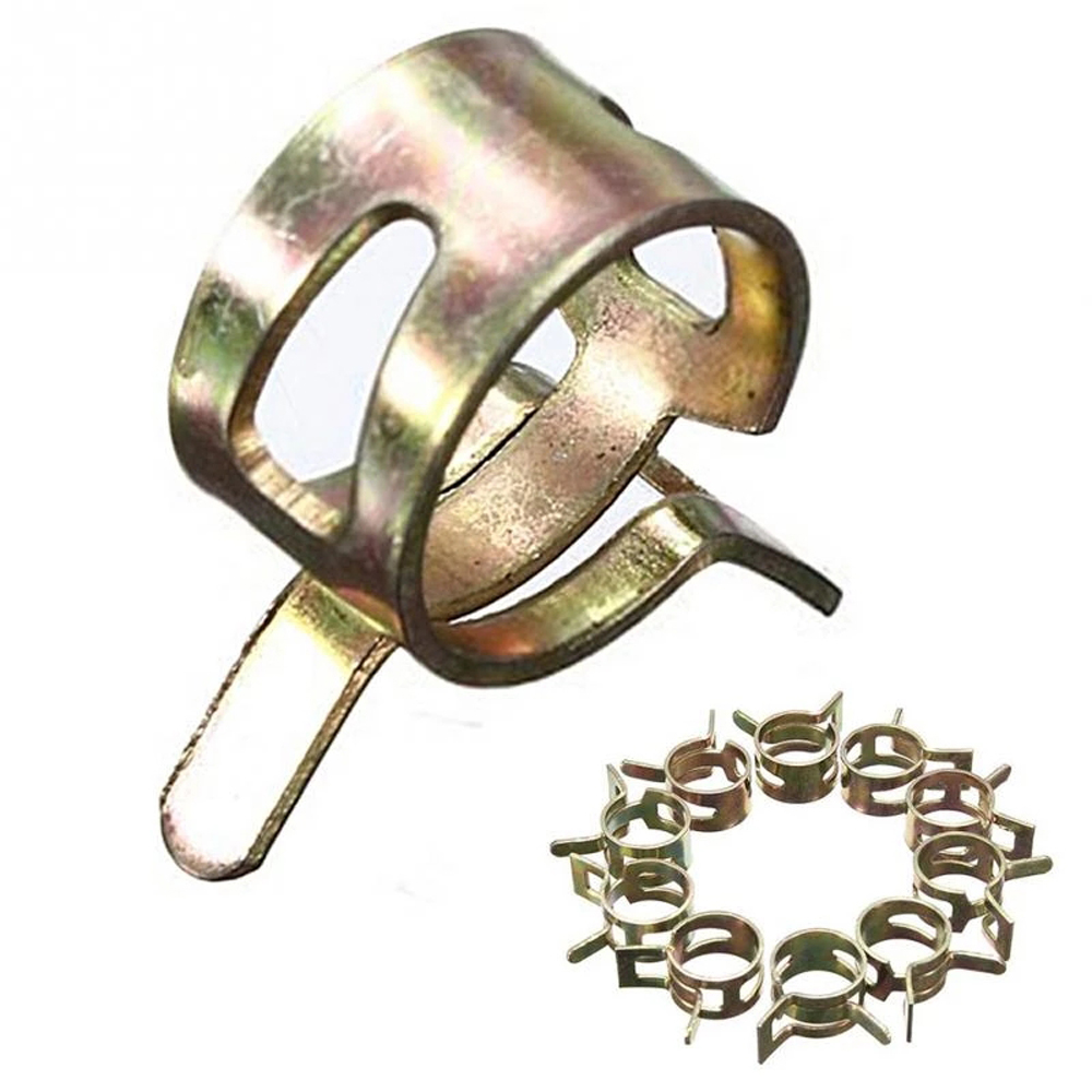 Flexible 6-15mm Reusable Metal Fastener Fuel Line Hose Silicone Pipe ...