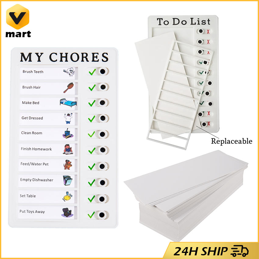 Elder Care Daily Task Planner RV Checklist Eo Plastic Boards With 5 ...