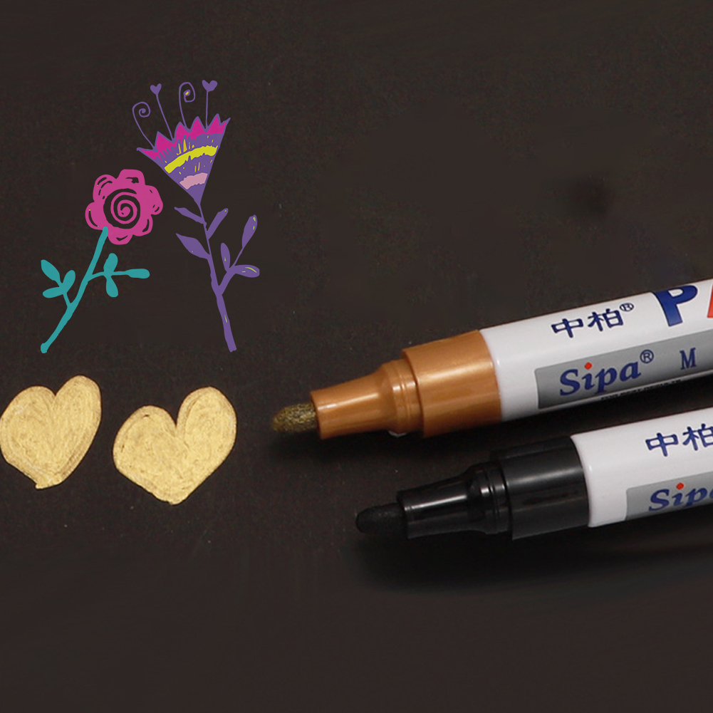 SF White Black Red Sketching Marker Pen Oily Waterproof Paint Pens for ...